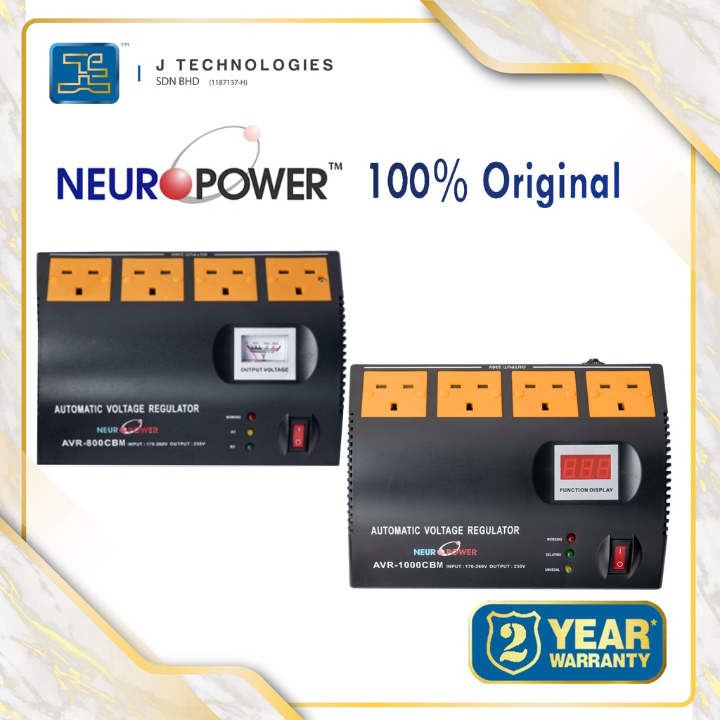 NEUROPOWER AVR CBM Series - 800VA AVS800-CBM, 1000VA AVS1000-CBM ...