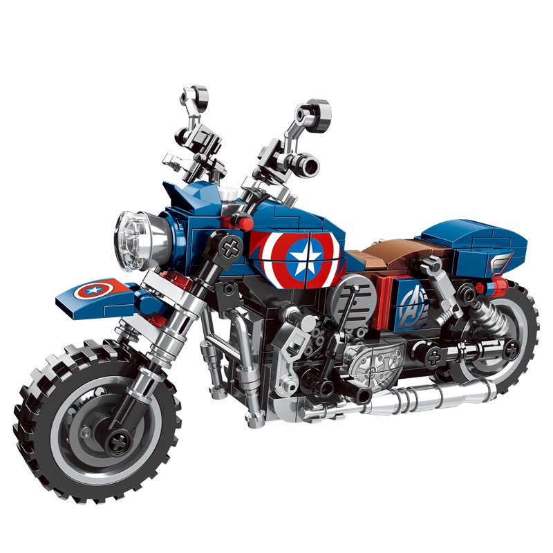 Lewan Avengers Beauty Team Steel Spider Motorcycle Locomotive Puzzle ...