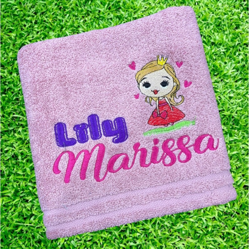 Towel saiz baby hingga 2-3 tahun(tgk saiz badan).CUSTOMADE sulam nama ...