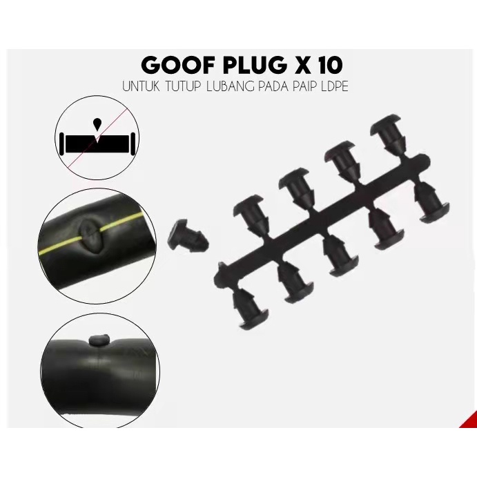 10 PCS Hole / Goof Repair 4mm Plug For Polypaip LDPE, Irrigation ...