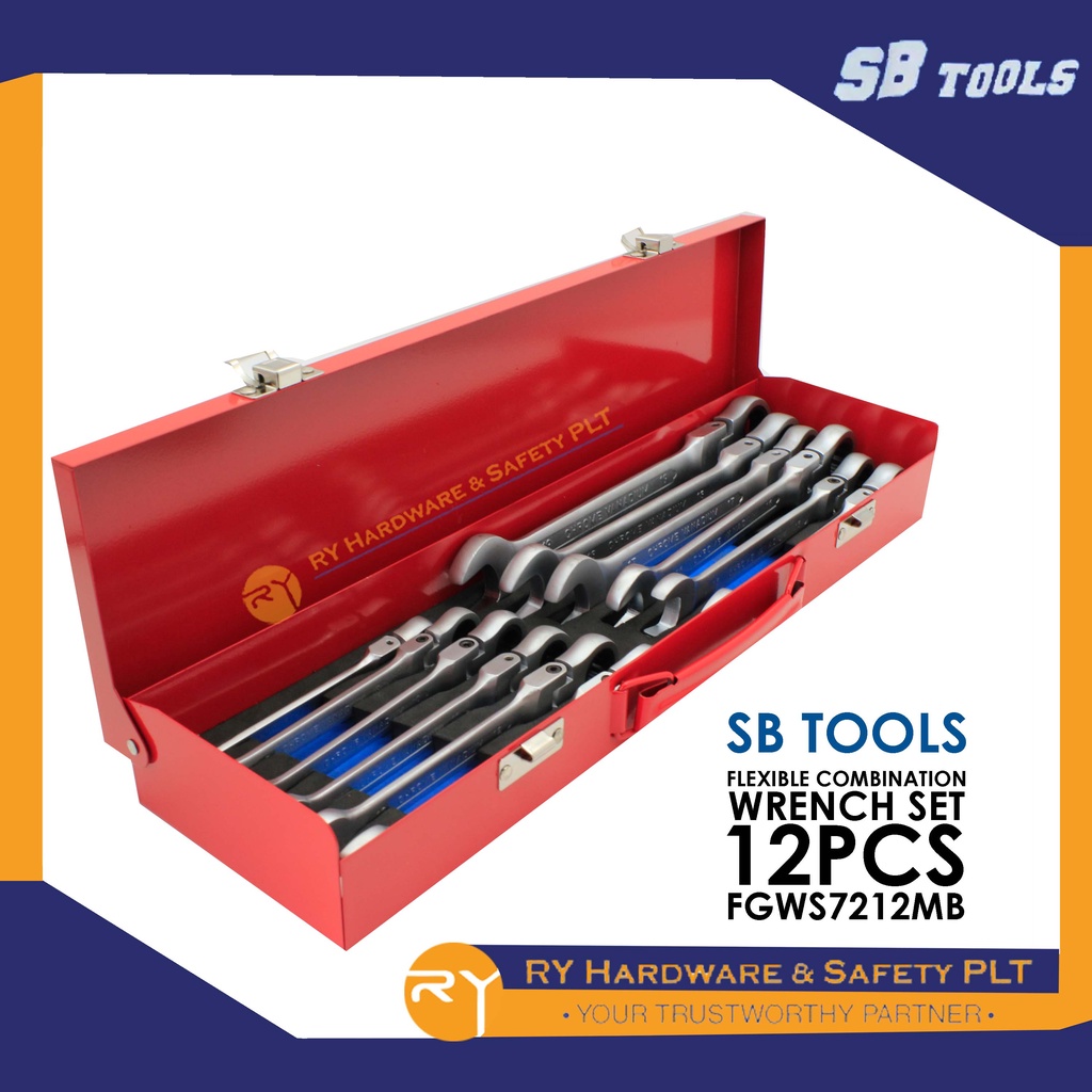 SB TOOLS FLEXIBLE COMBINATION WRENCH SET FGWS7212MB 12 PCS | PERENGKUH ...