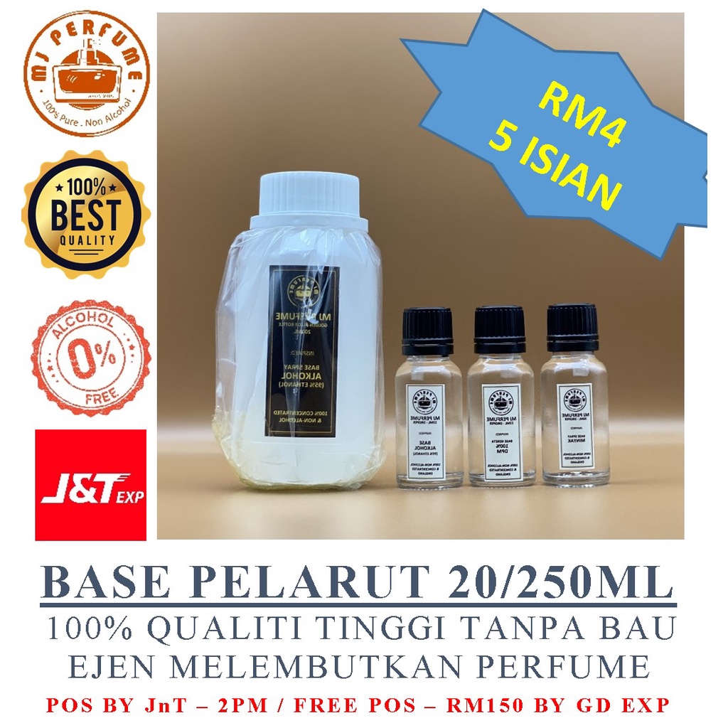 MJ Base 20ml 200ml -Pelarut Perfume Alkohol / DPM / DPG Campuran Perfume Booster Dilute Murah ...