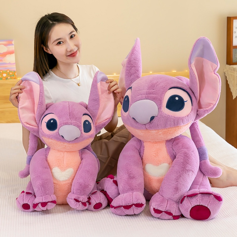 Stitch Angel Plush Toy Pillow Cartoon Cute Disney Soft Comfort Plushie ...