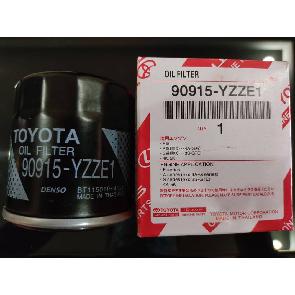 Toyota Oil Filter 90915-YZZE1 for Camry / Altis / Wish / Avanza / Unser / Yaris / Vios E1 ...