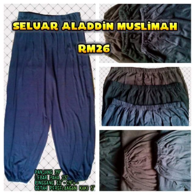 Seluar Aladin/Palazo Aladdin Cotton Ready Stok | Shopee Malaysia