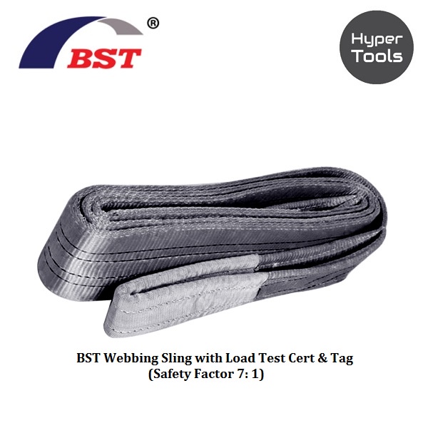 BST Webbing Sling with Load Test Cert & Tag (Safety Factor 7: 1) - 4 ...