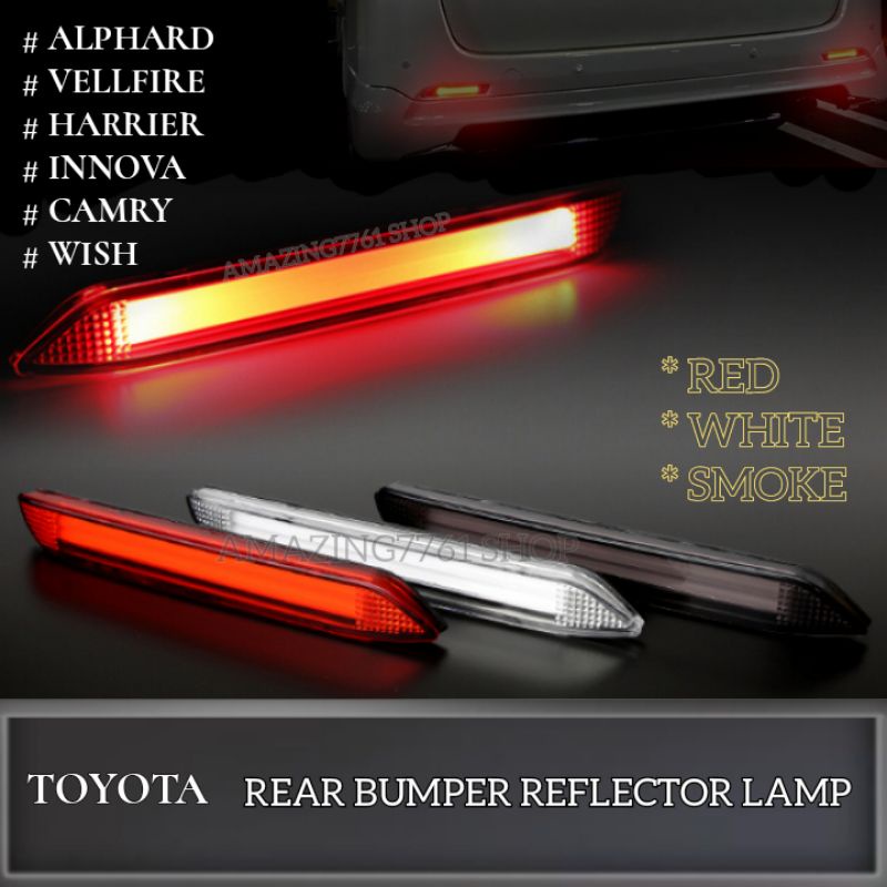 AMAZING TOYOTA ALPHARD VELLFIRE WISH HARRIER CAMRY INNOVA REAR BUMPER ...