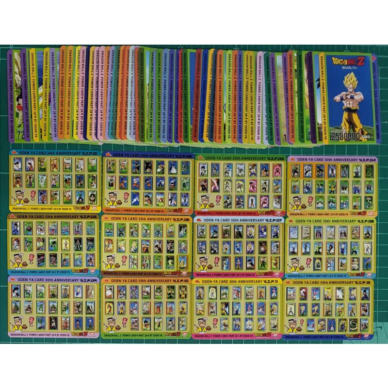 Odenya Dragon Ball Zad Part28.5 Level N + Vip cards complete Set Total ...