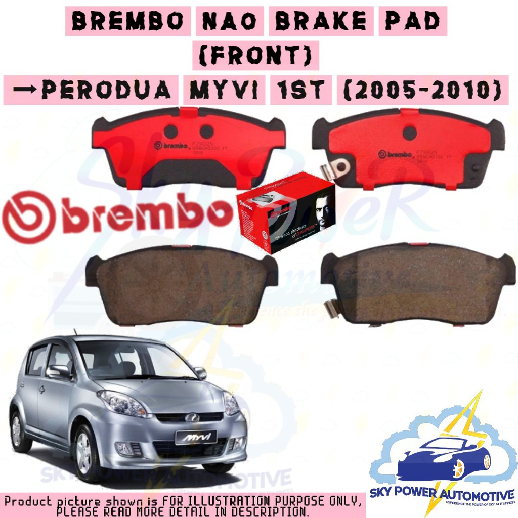 BREMBO LOW METALLIC / NAO CERAMIC PERODUA MYVI / SUZUKI ALTO BRAKE PAD ...