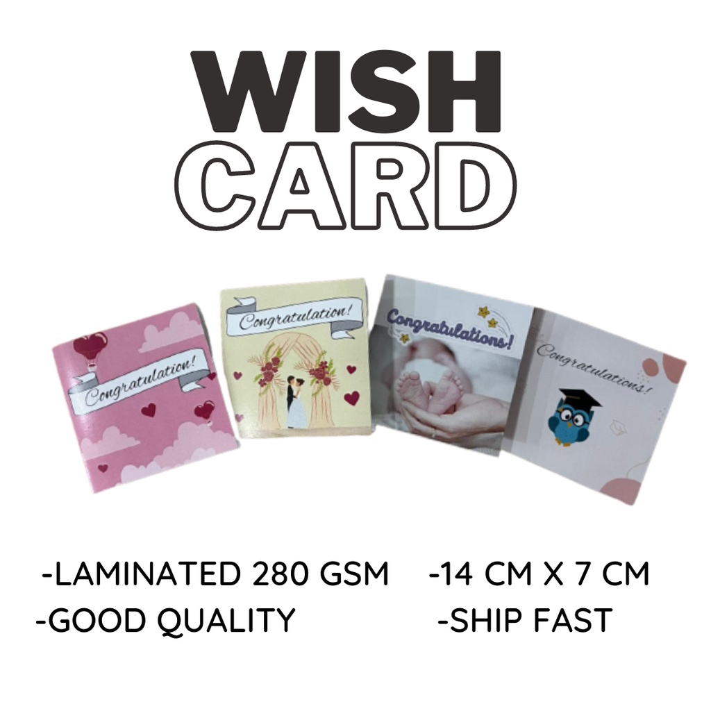 CONGRATULATION WISH CARD KAD UCAPAN MURAH CANTIK | Shopee Malaysia