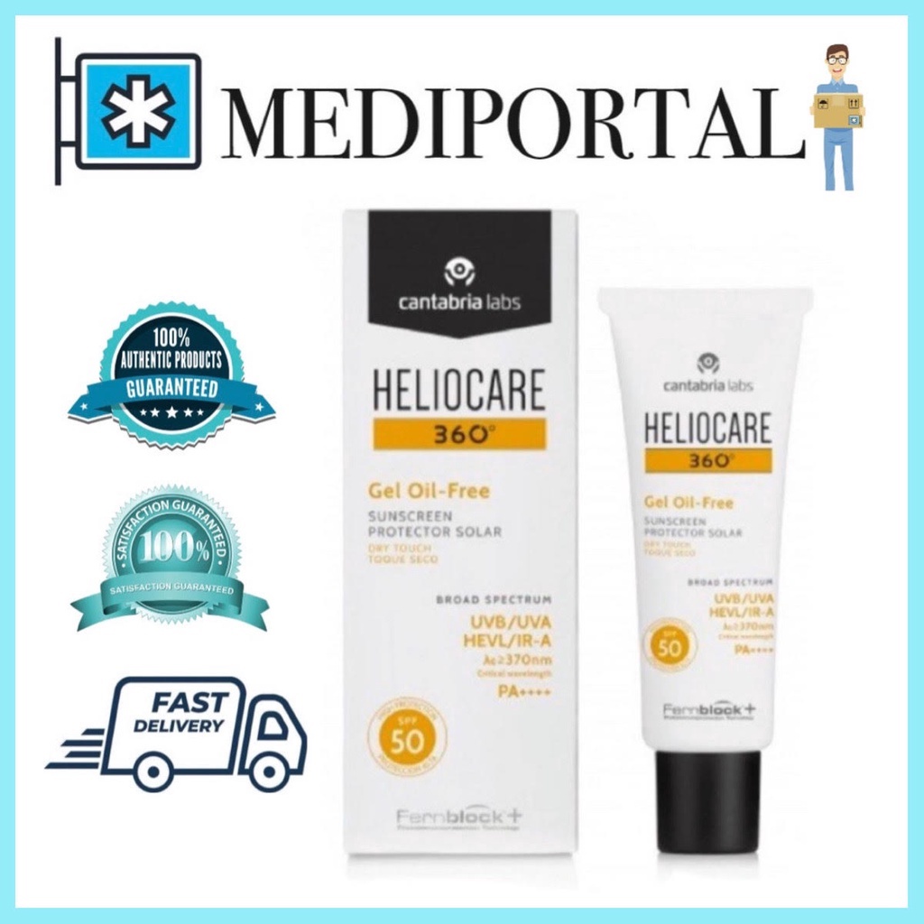 Mediportal Heliocare Sunblock 360 Gel Oil Free SPF50 50ml | Shopee Malaysia