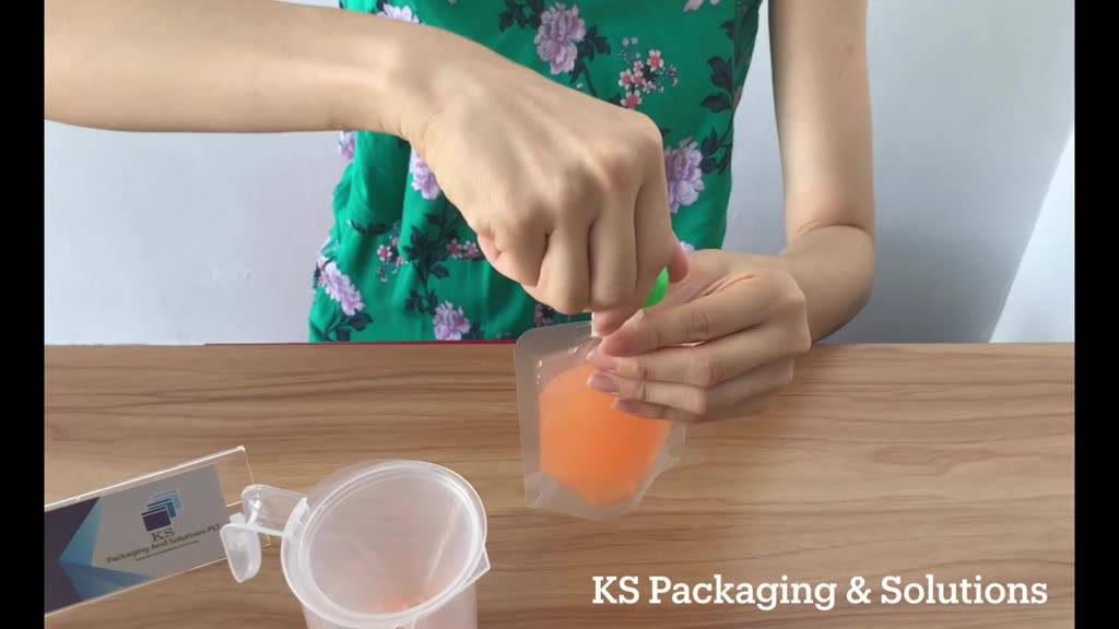 (50pcs) Transparent Suction Drink Bag/Beg Minuman Spout Pouch/Suction ...