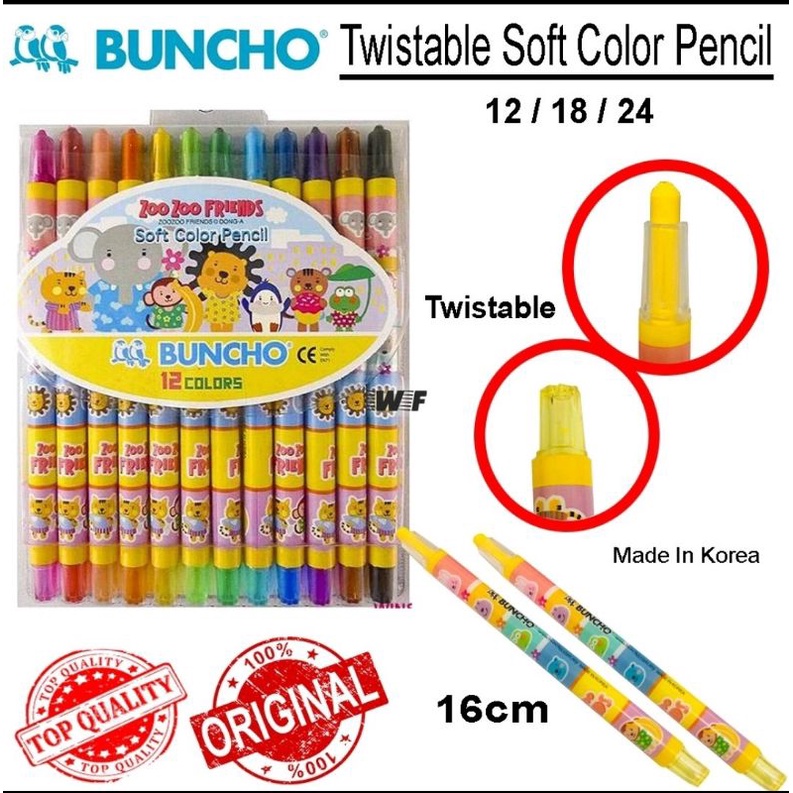 Buncho Soft Color Pencil (Zoo Zoo Friends) | Shopee Malaysia