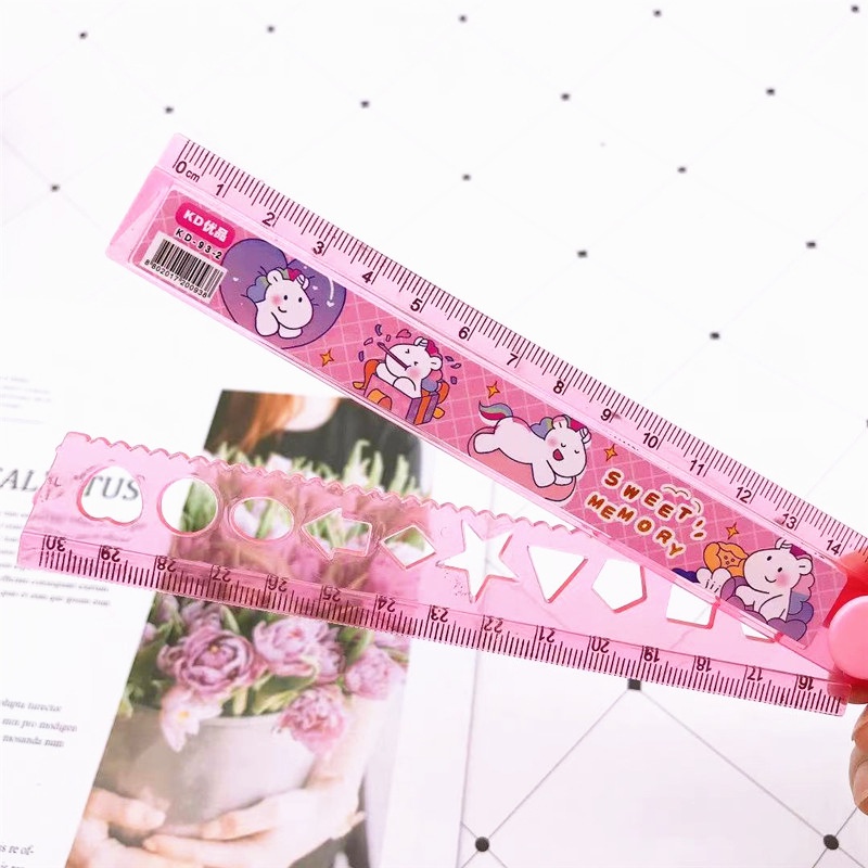 30cm Ruler Cute Folding Pembaris Cute Skala Lipat Cartoon Kartun ...