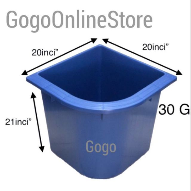 TECHPLAS Plastic Bath Tub 30G (85L) / Water Tub / Polymate Water Tank ...