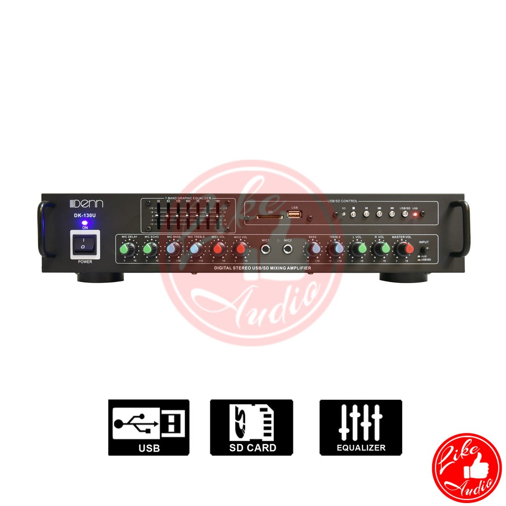 DENN DK-130B Professional Digital Mixing Amplifier (USB/BT/SD) | Shopee Malaysia