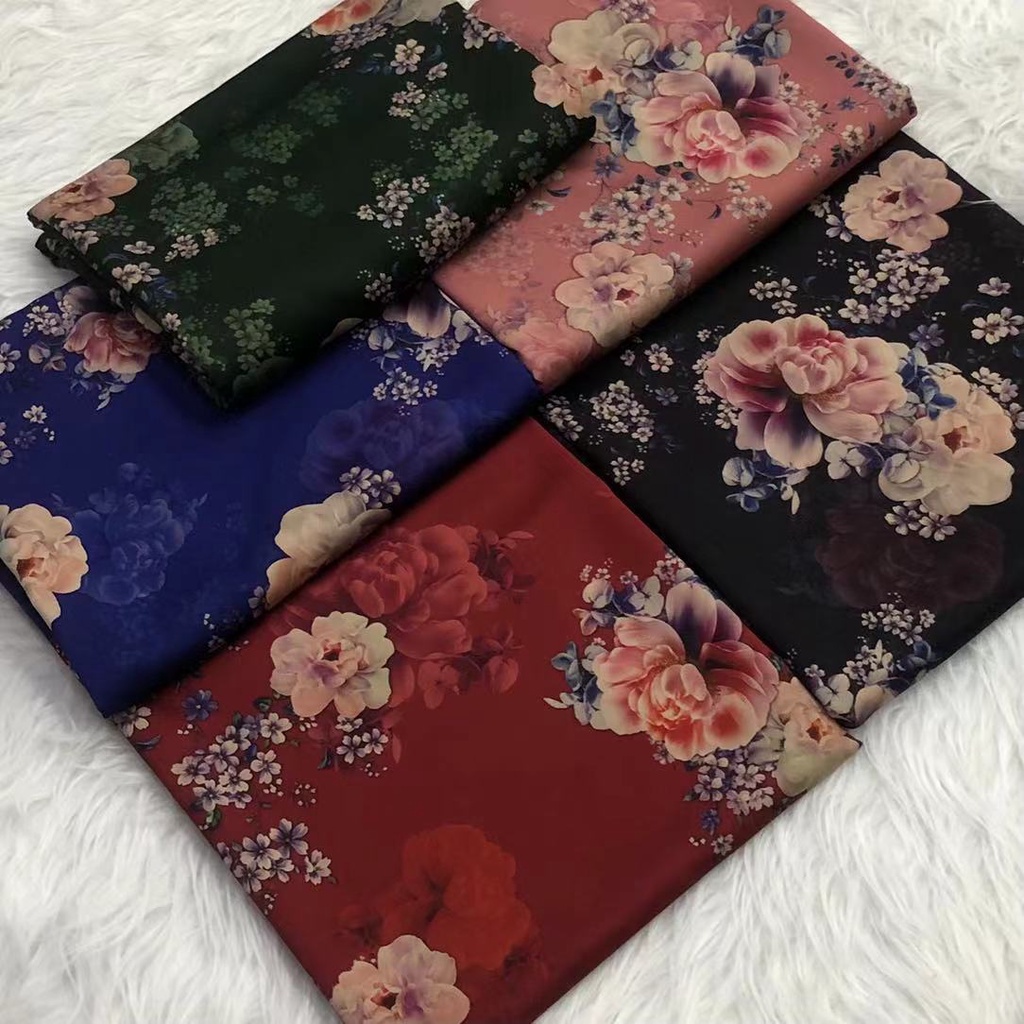 KAIN BAJU DUBAI SILK EXCLUSIVE OPEN METER NEW DESIGN / KAIN PASANG ...