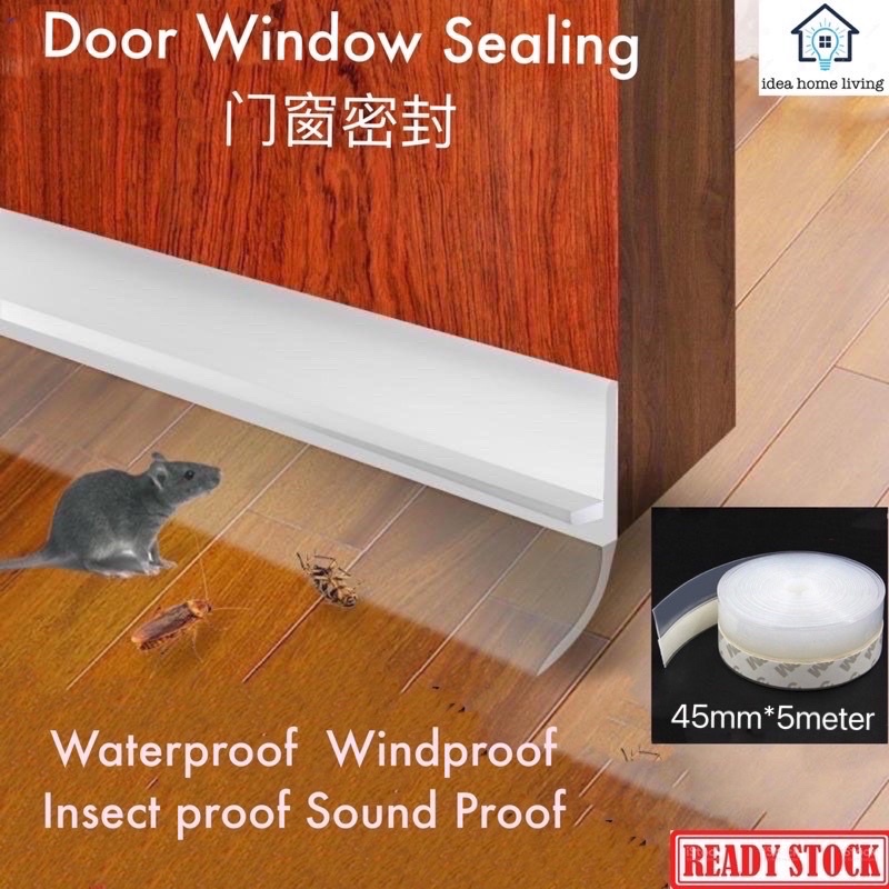 Door Gap Bottom Seal Sound Proof Wind Dust Blocker Doorstop Flexible ...