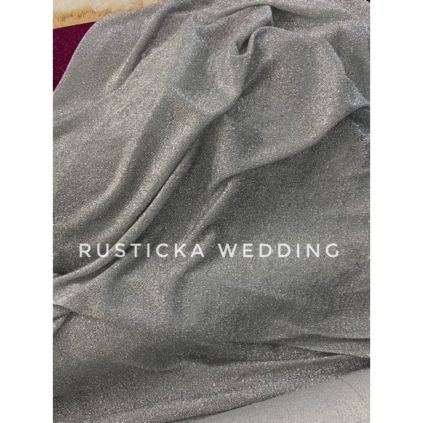 Kain Glitter Bidang 60 inci Shining Cloth Stretchable Fabric Selfie ...
