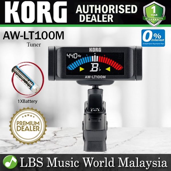 Korg AW-LT100M Clip On Orchestral Tuner for Sax Oboe Clarinet Cello ...