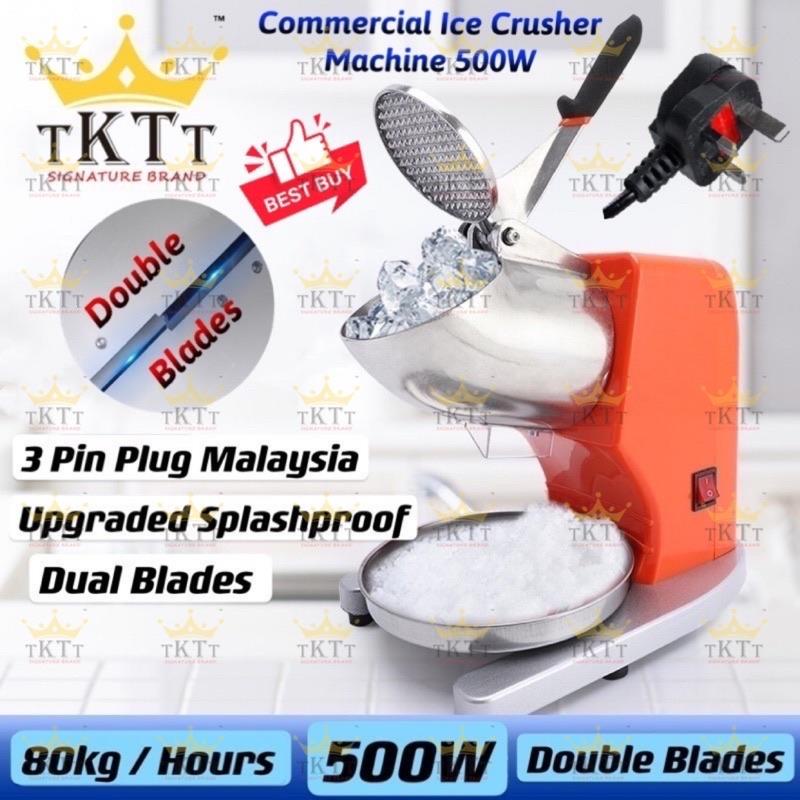 TKTT 500W Electric Double Blades Automatic Ice Crusher Machine Dual ...