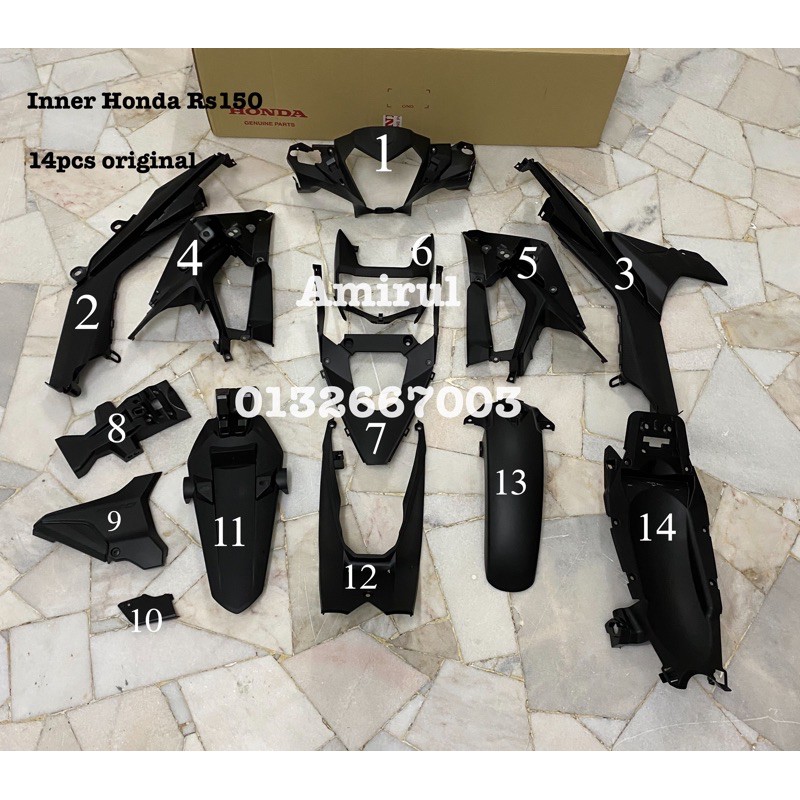 Inner Rs150 Original , 14pcs original Inner Rs150 Rs150R v1 | Shopee ...