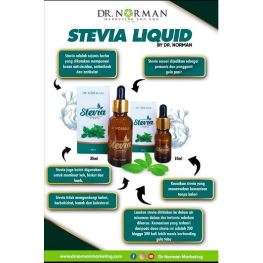 Dr Norman Stevia liquid 10 ml | Shopee Malaysia