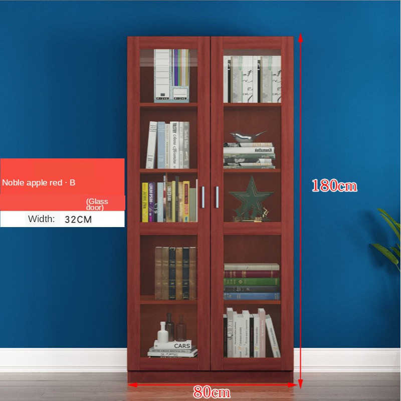 [Explosion Style] Solid wood file cabinet office bookcase bookcase with ...