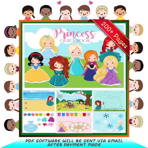 200+ Page A5 Princess Busy Book Activity Books Quiet Books Preschool ...