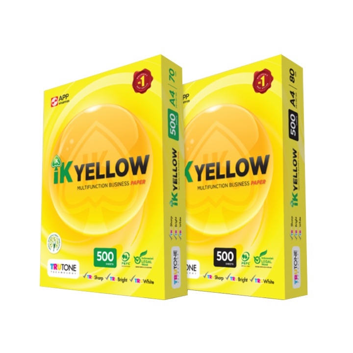 IK Yellow A4 Paper 70gsm - ( 250 / 500 sheets ) | Shopee Malaysia