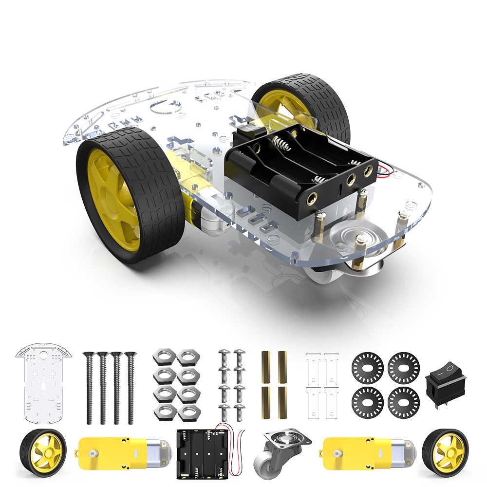 DIYMORE 2WD Smart Robot Car Chassis Kit/Speed encoder Battery Box for ...