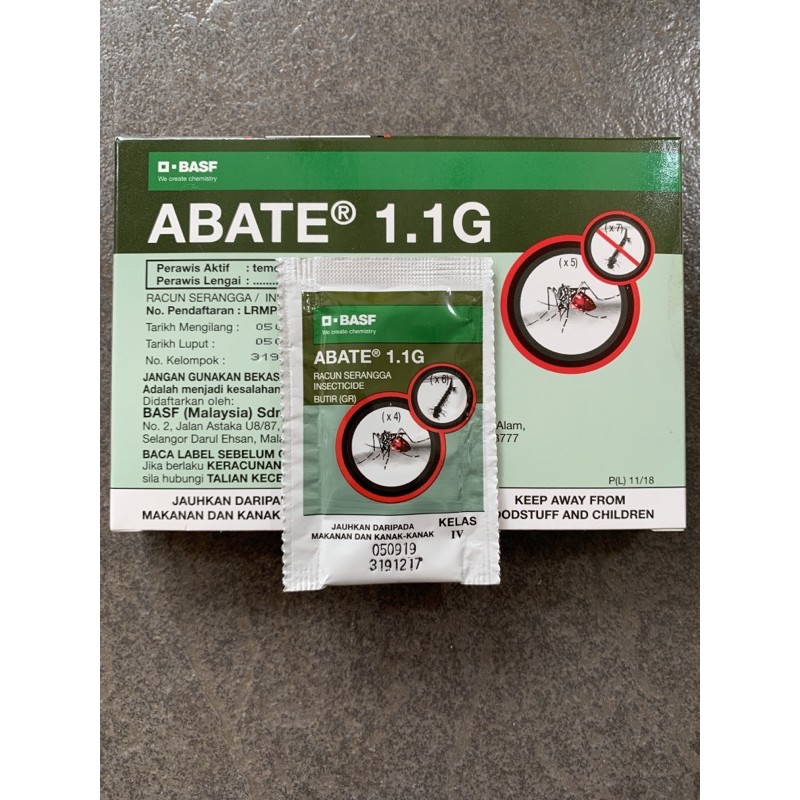 10g Abate ubat jejentik mosquito racun serangga insecticide temephos 1. ...