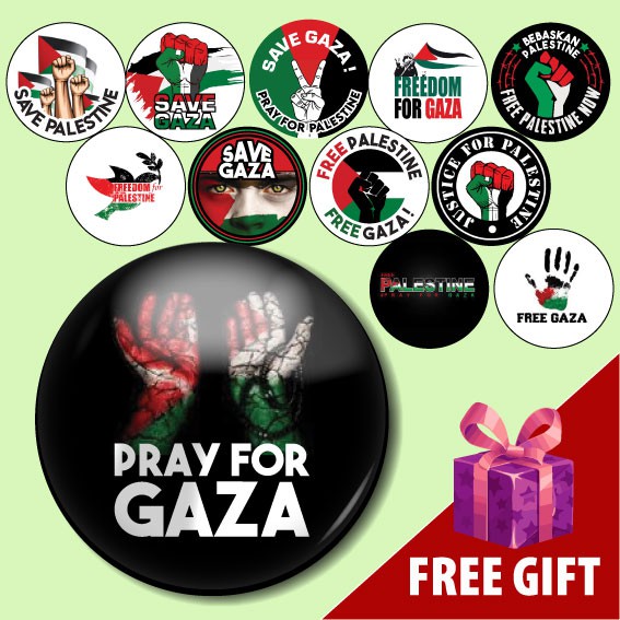 FREE PALESTINE / GAZA | Button Badges / Keychain / Magnet | 58mm Safety ...