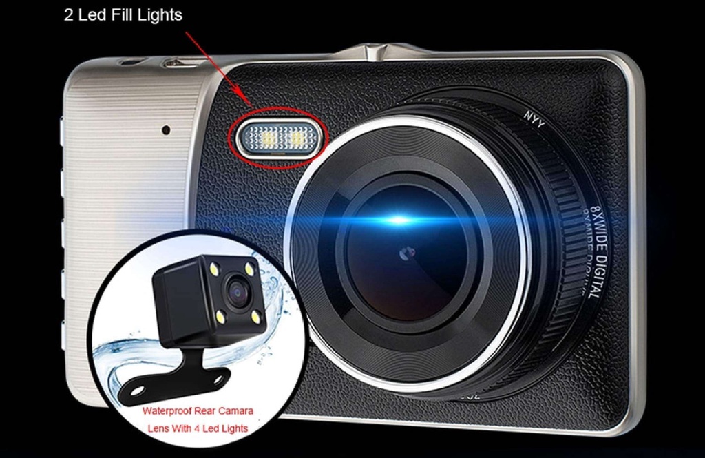 Ekleva IPS Screen Dual Lens FHD 1080P Dashboard Cam (4") | Shopee Malaysia