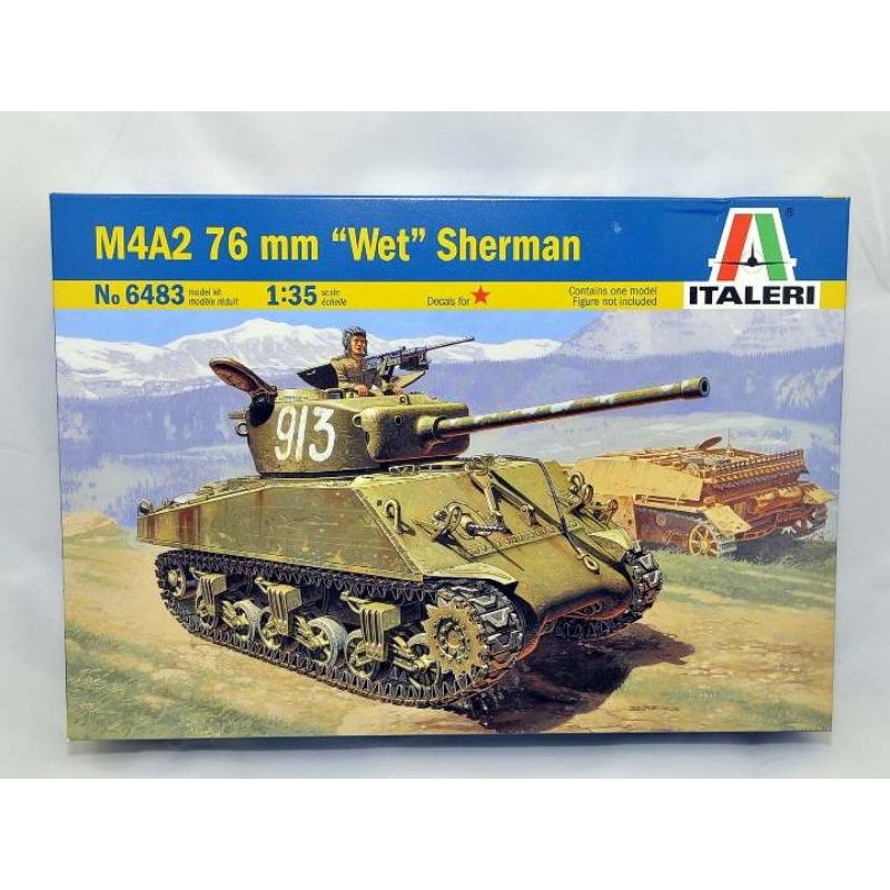 ITALERI 6483 1/35 US M4A2 76mm gun Sherman tank | Shopee Malaysia