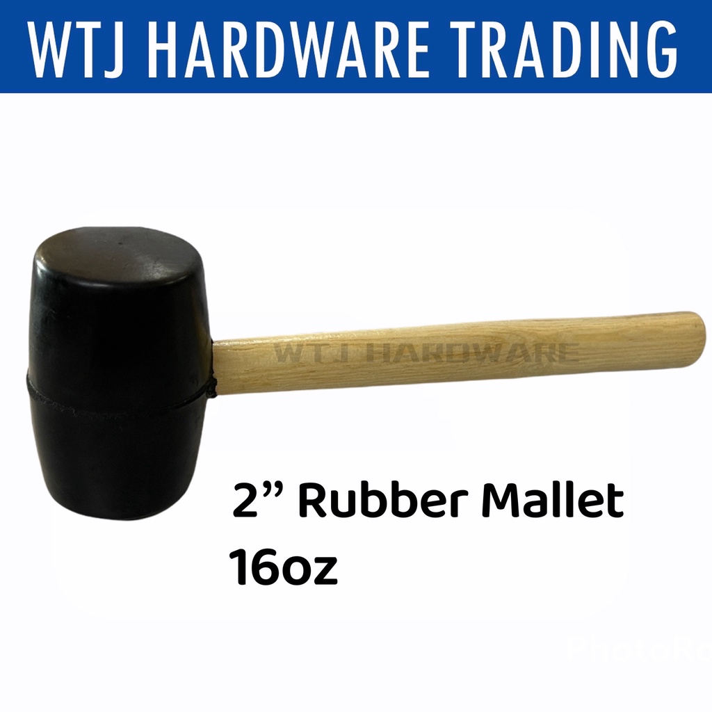 Domino Rubber Mallet wood handle / Hammer Getah / Rubber Hammer 16oz ...