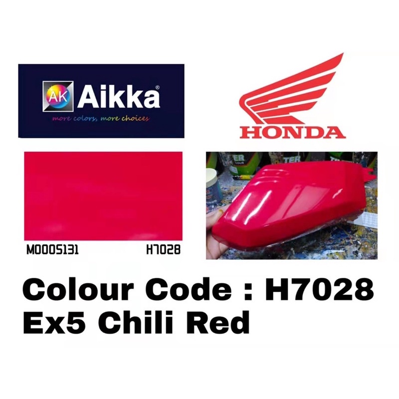 Honda EX5 Chili Red H7028 2K Cat Aikka 2K Cat Motor Aikka DIY Aerosol ...
