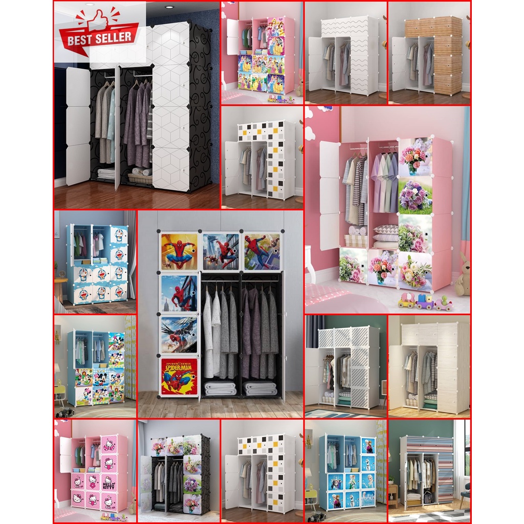 [YEAR END SALES] - READY STOCK ALMARI KARTUN 12 CUBE DIY WARDROBE ...