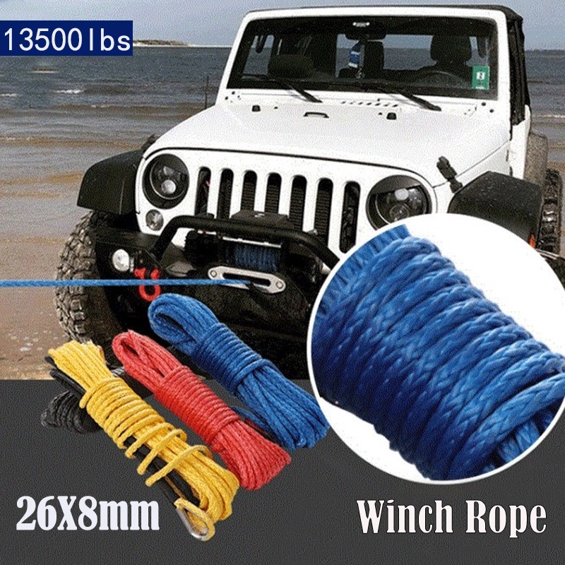 13500lbs 26mx8mm 12 Strand String Car Outdoor Accessories Synthetic ...