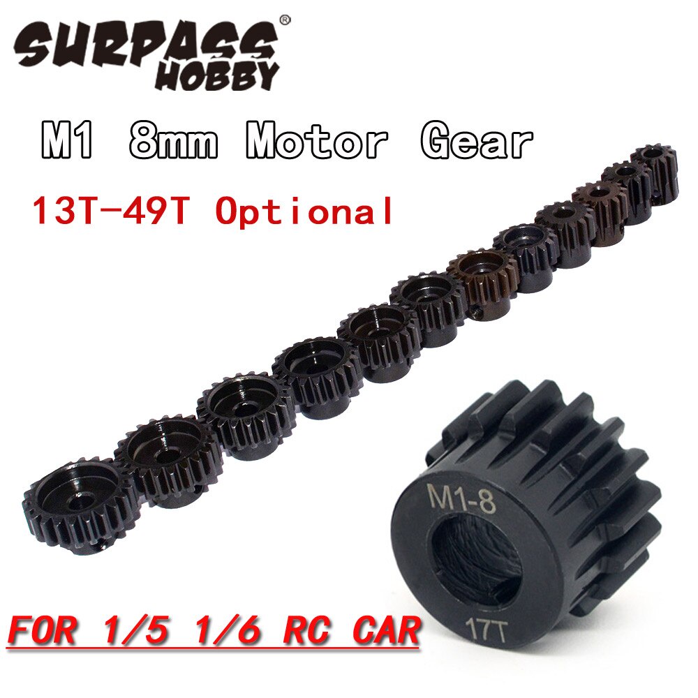 M1 8mm 13T 14T 15T 16T-20T 20T-25T 26T-30T 31T-49T Pinion Motor Gear ...