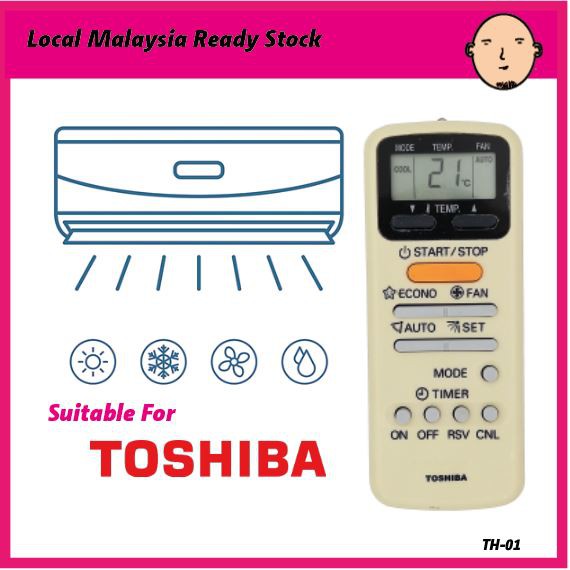Toshiba Air Cond Aircond Air Conditioner Remote Control | Shopee Malaysia