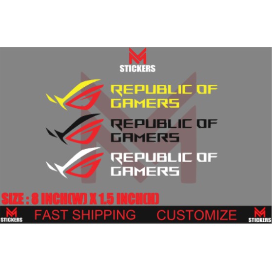 🔥NEW🔥ROG Repuplic of Gamer PC GAMING CASE ACCESSORIES PSU COVER STICKER ...