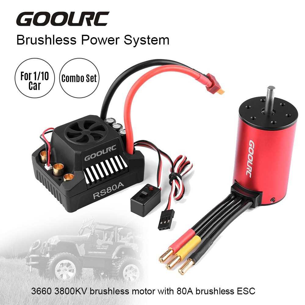 GoolRC 3660 3800KV Brushless Motor 80A ESC Brushless Electronic Speed ...