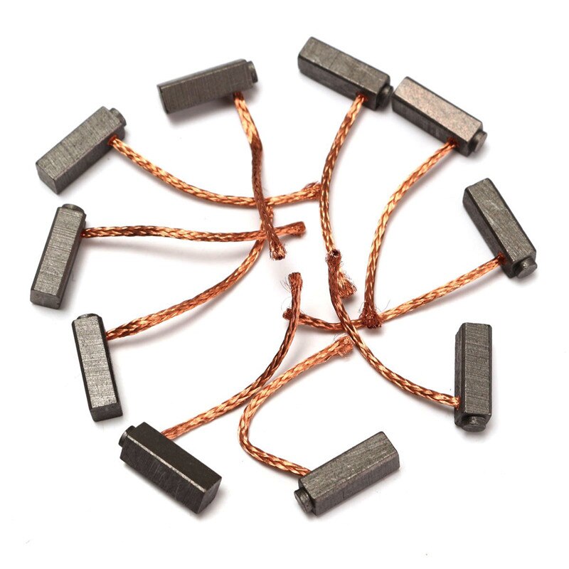 10pcs/Set Carbon Brushes Wire Leads Generator Motor Brush For Generic ...