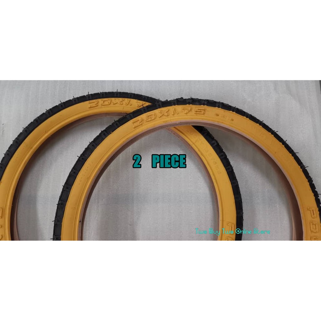 20'& 16' Folding Bike Bicycle Tire/Tayar Gum Wall BMX Tayar ( TAN WALL ...