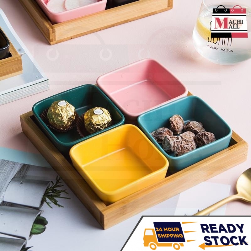 Wooden Serving Tray With Handle Food Wood Table Trays Rectangular ...