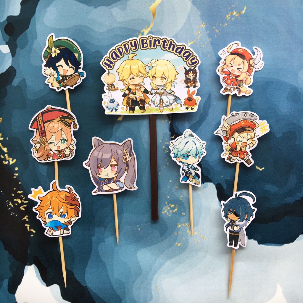 Genshin IMPACT cake Topper Package | Shopee Malaysia