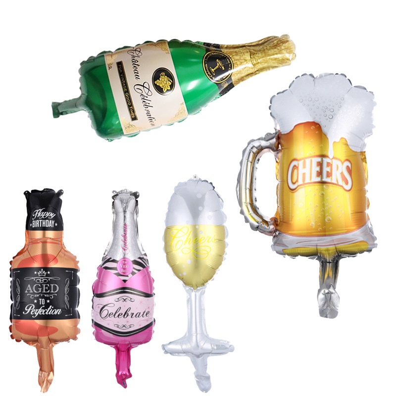 14 inch Beer champagne glasses balloon wedding decoration balloon ...