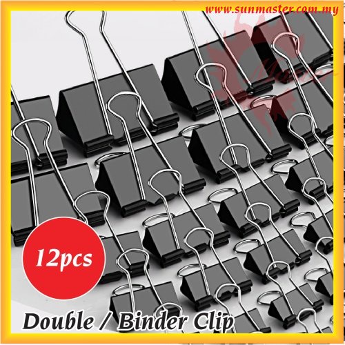 Double Clip | BINDER CLIP/ 51MM,41MM,32MM,25MM,19MM,15MM | Klip Hitam ...