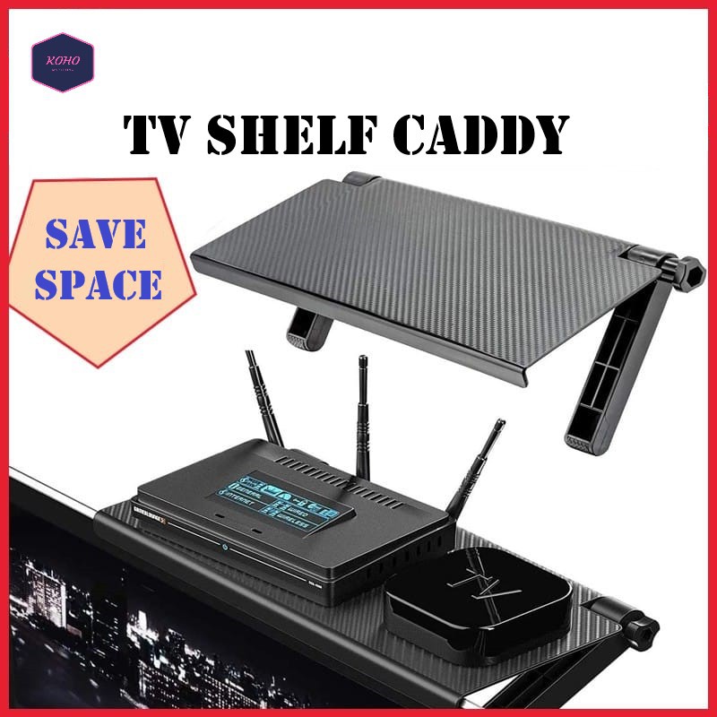 TV Screen Caddy Top Shelf Monitor Stand Router Rack Computer Wall Mount ...